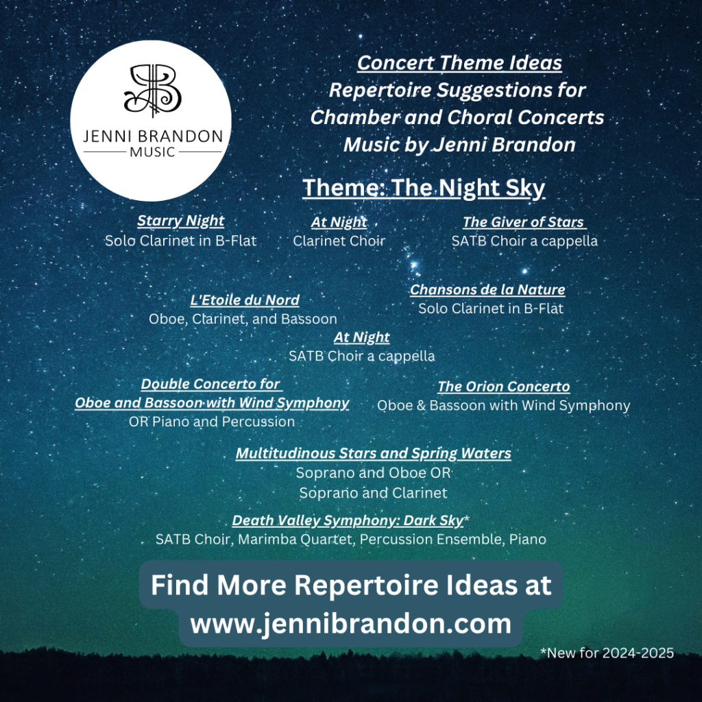 Concert Repertoire and Theme Suggestions – Jenni Brandon
